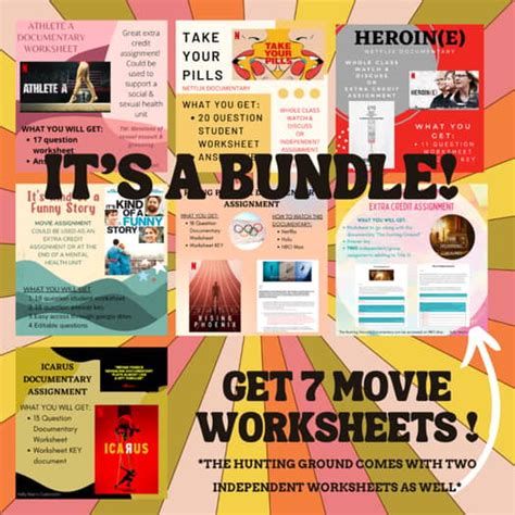 Extra Credit Movie Assignments Bundle By Kelly Macs Classroom Tpt