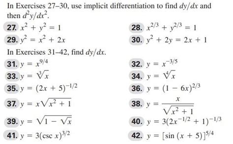 solved in exercises 27 30 use implicit differentiation to