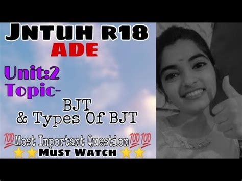 Jntuh R Ade Unit Bjt And Types Npn And PNP Transistor Very Importantbipolar Junction