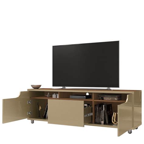 Rack Jersey 160 Para Tv Sala 60 Polegadas Com 3 Gavetas Champagnecedro Carrefour