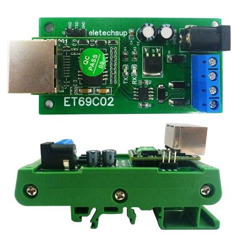 modbus rtu mqtt용 et69c02 이더넷 네트워크 rj45 rs485 버스 변환기 컴퓨터 구성요소
