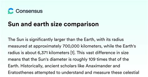 Sun And Earth Size Comparison Consensus Academic Search Engine