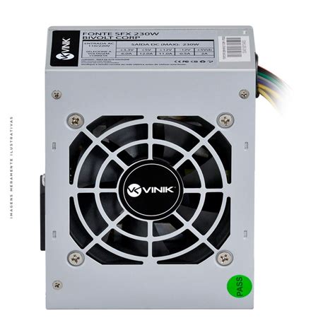 Fonte Para Gabinete Slim Sfx 230w Real Bivolt Techno Space