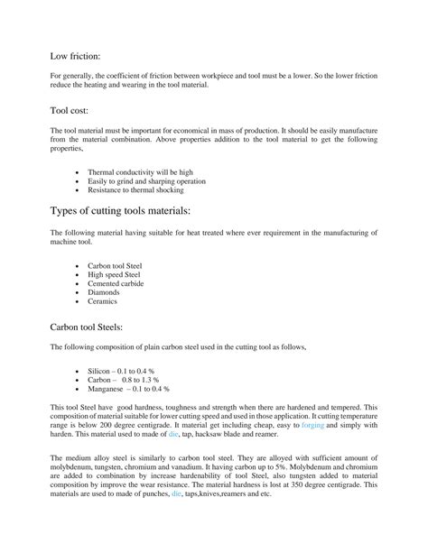 Solution Types Of Cutting Tools Studypool