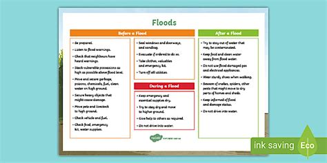 Flood Poster Natural Disasters Geography Resources