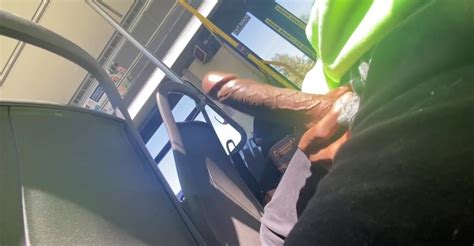 Black Str8 Huge Bbc Flashing On Bus