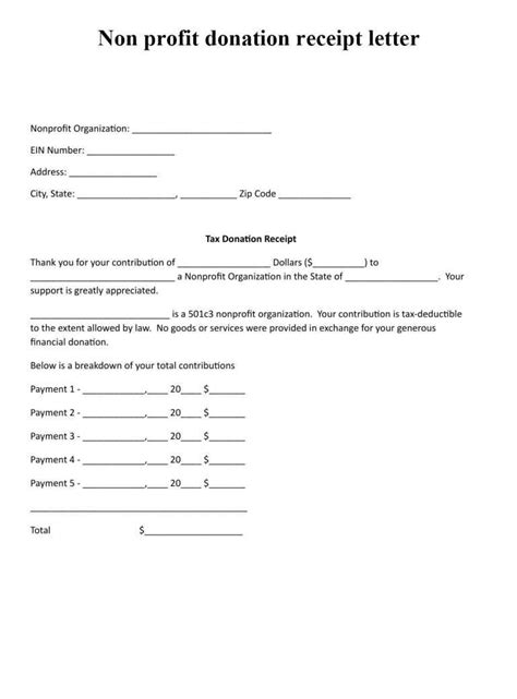 Stock Donation Receipt Template