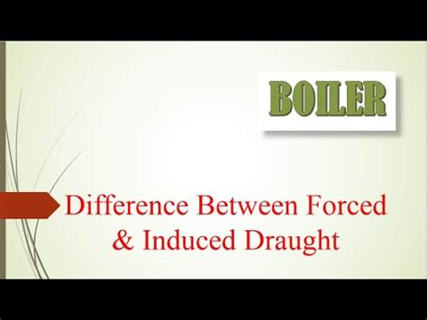 Difference Between Forced And Induced Draught I Boiler Youtube