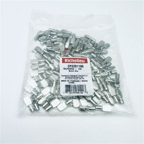 Pack Of 100 Richelieu Cp2291180 Metal Shelf Pin Length 10mm Ebay