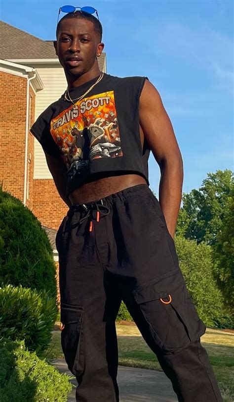 Mens Baggy Crop Top Black Crop Top Men