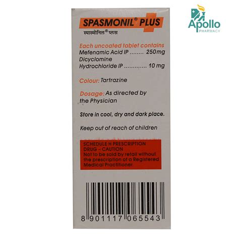 Spasmonil Plus Tablet Uses Side Effects Price Apollo Pharmacy