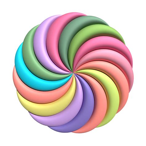 Abstract 3d Circle Shape Colorful With Stripes Lines Design For Element 35264668 Png