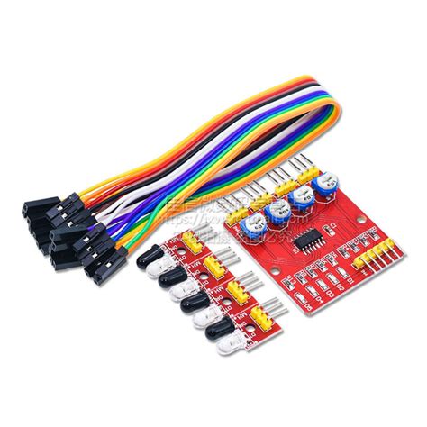 Xd 201 Red Board 4 Way Infrared Tracingtracking Moduleline Patrol