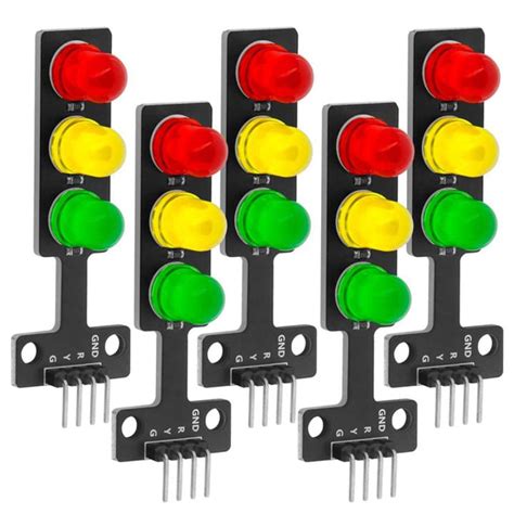 5x Led Traffic Light Module Diy Mini Traffic Light 33 5v For Arduino
