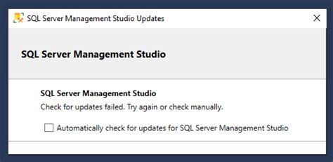 How To Disable Auto Check For Updates In Ssms
