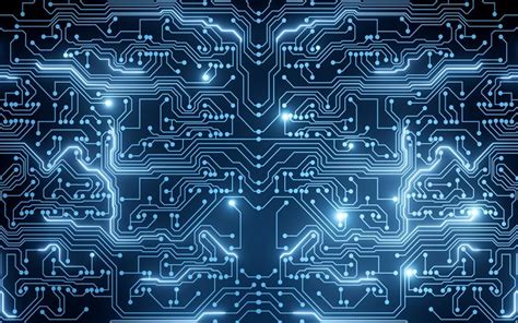 다운로드 인쇄 회로 기판 4k 지휘자 회로 기판 마이크로칩 추상 미술 기술 반도체 칩 도체 패턴 바탕 화면 무료