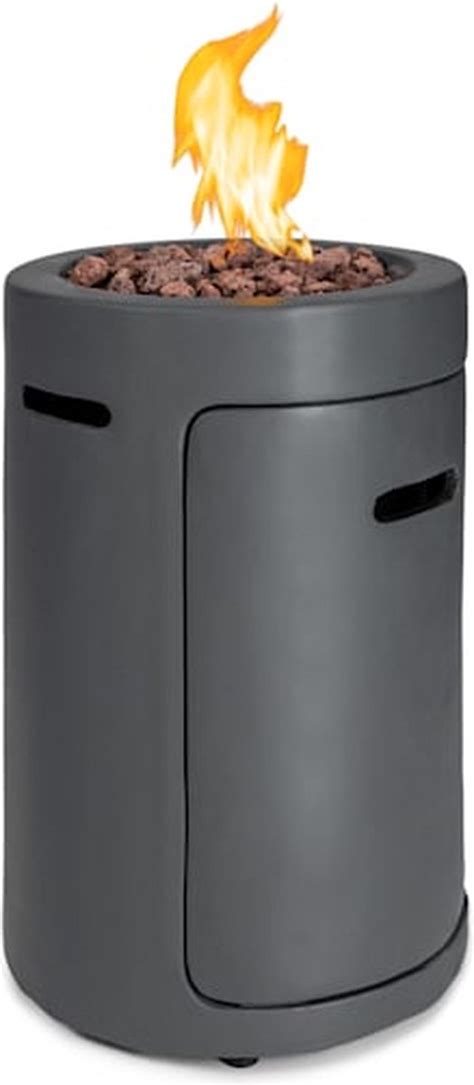 Blumfeldt Crete Gashaard Met Lavastenen 13kw Open Haard Oor Terras Veranda Of