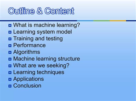 An Overview Of Machine Learning Ppt