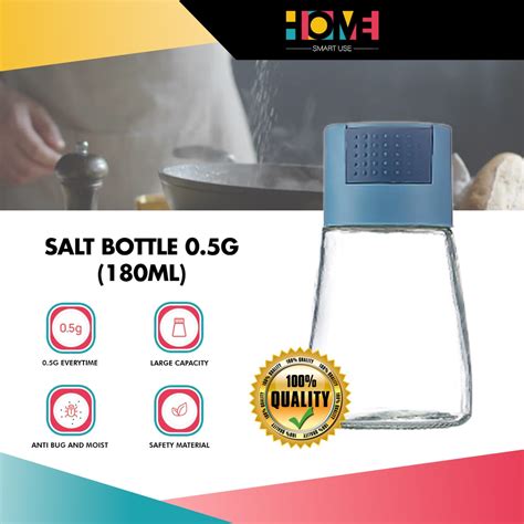 Press Type Glass Quantitative Salt Bottle Salt Control Bottle 05g Salt