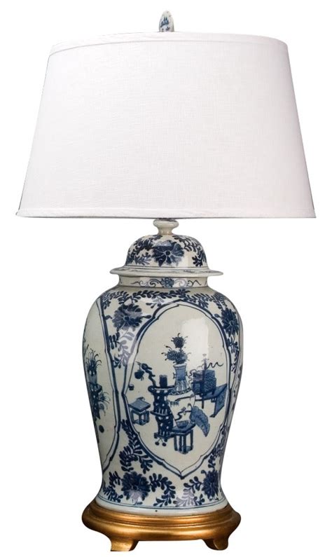 Trellis Floral With Gold Accent Lamp