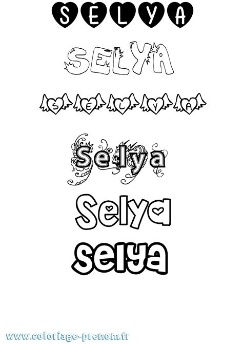 Coloriage Du Prénom Selya à Imprimer Ou Télécharger Facilement