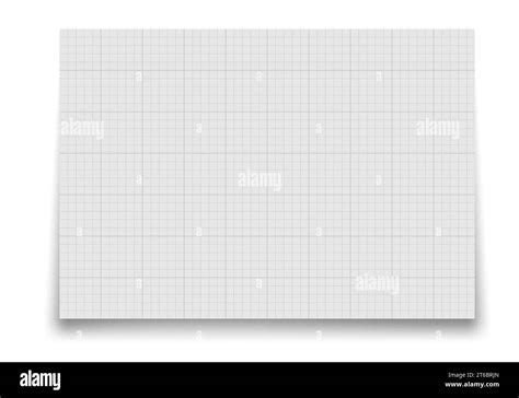 Page Of Paper With Square Grid Background With Shadow For Notice Educational Vector
