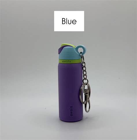 Mini Owala Freesip Inspired 3d Printed Keychain And Chapstick Holder Purple Series Perfect