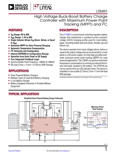 Cargador I2c Lt8491 Pdf Battery Charger Electromagnetism