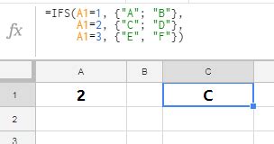 If Statement Using IFS With Arrayformula Function In Google Sheets Stack Overflow