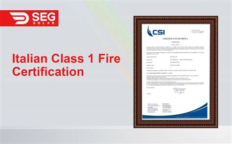 Seg Solar Achieves Class 1 Fire Certification For Italian Market Pv Tech