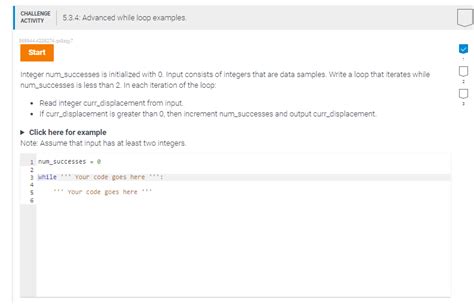solved 5 3 4 advanced while loop examplesteger