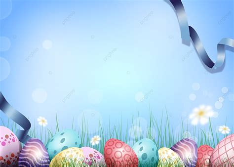 Easter Egg Fresh Blue Festive Background Metallic Feel Easter Easter Eggs Background Image