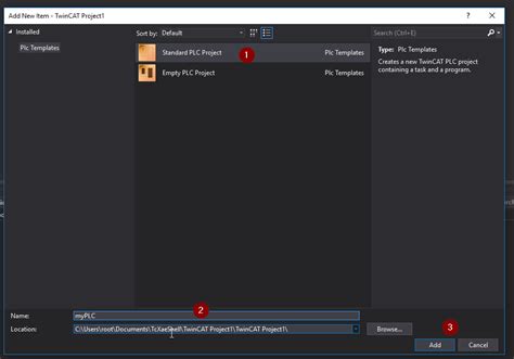 Beckhofftwincat3 初めてのプロジェクト