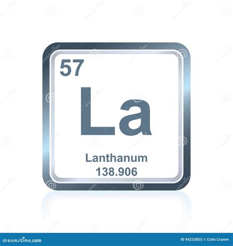 Chemical Element Lanthanum From The Periodic Table Stock Illustration