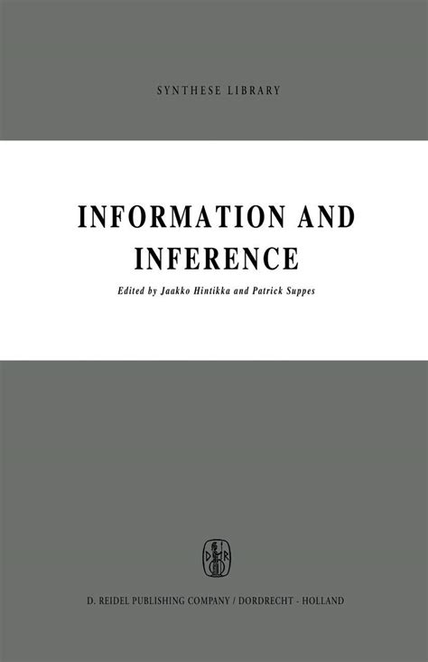 information and inference synthese library 9789401032988