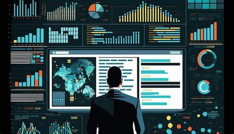 Premium AI Image A Man In Front Of A Computer Screen That Says Data On It