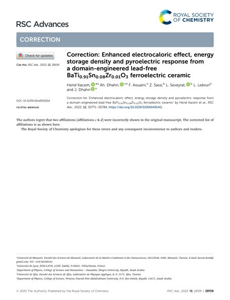 Pdf Correction Enhanced Electrocaloric Effect Energy Storage Density And Pyroelectric