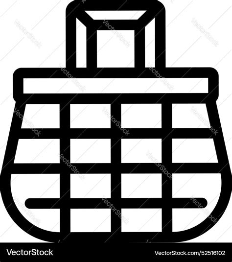 Empty String Bag For Grocery Shopping With Square Vector Image