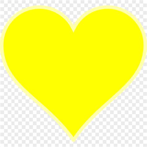 Yellow Heart With Light Yellow Border Citypng