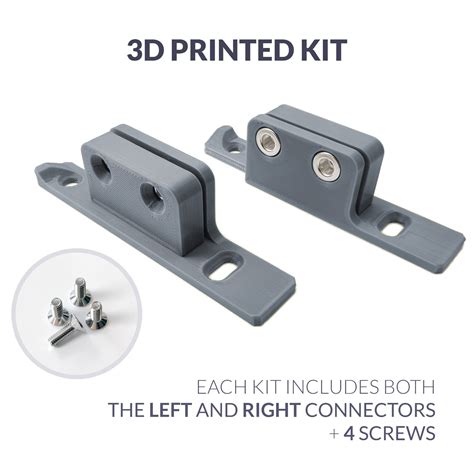 Hettich Multitech Drawer Front Connector Bracket Replacement Kit 3d