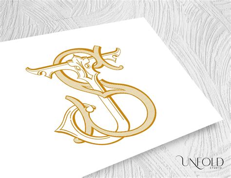 Js Or Sj Name Initials Classic Monograms Wedding Monogram Two Initial Digital Interwoven