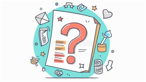 Professional Paper Document File With Question Mark Outline Stock Vector Illustration Of