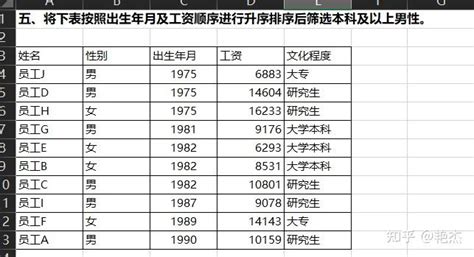 Excel面试题 知乎