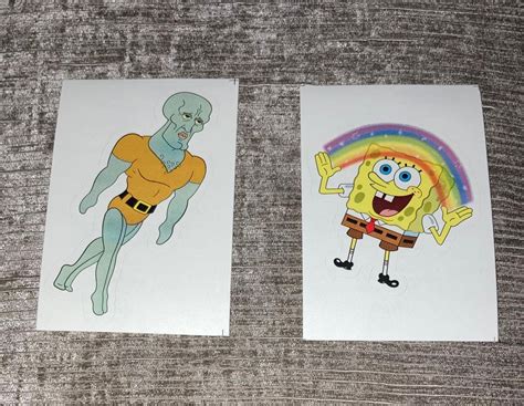 Spongebob Squarepants Green Stickers Mercari