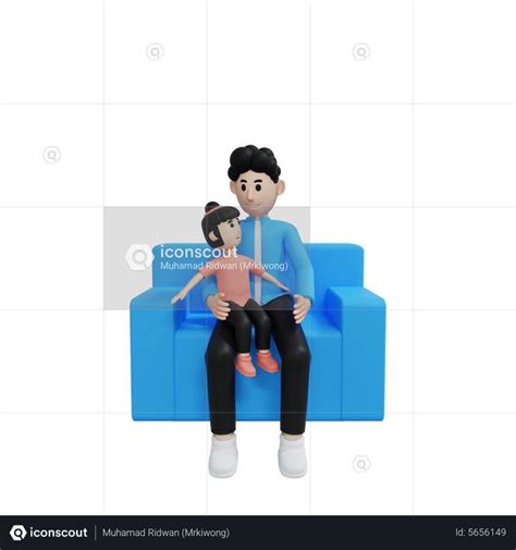 Premium Dad Daughter 3d Illustration Download In Png Obj Or Blend Format