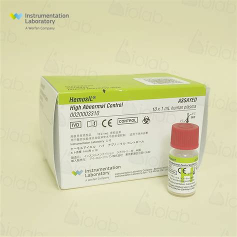 Acl Normal Control Plasma 10x1 Ml 2 Kits Biolab Diagnostics