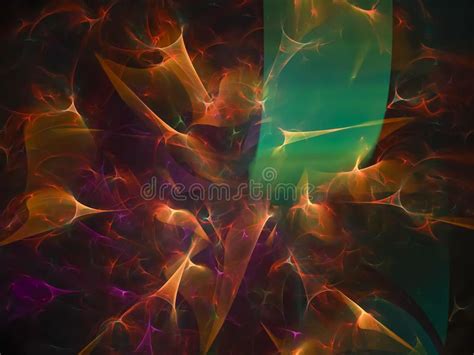 Abstract Fractal Explosion Texture Flow Imagination Elegance Render Magic Frame Wave Color