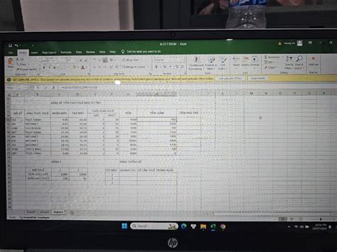cùng học excel and vba từ cơ bản đến nâng cao mình có bài như thế này