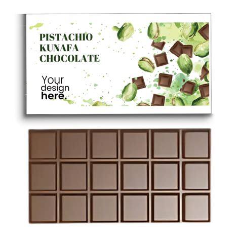 Knafeh Chocolate With Custom Candy Bar Wrappers Merchlist