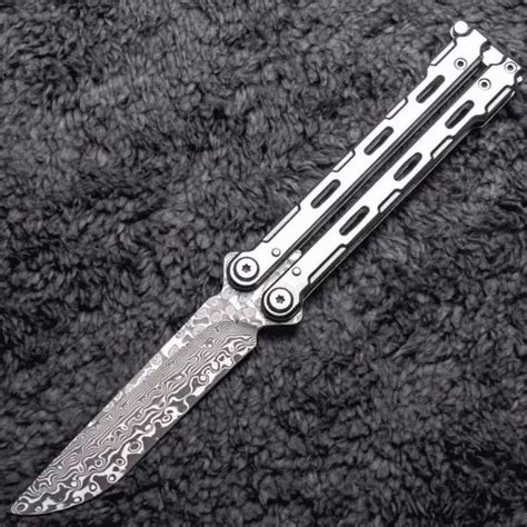 Damascus Butterfly Knife Training Knife Utility Knifeca